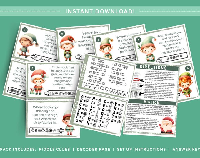 Elf Christmas Scavenger Hunt I Christmas Activities | Elf Mischief ...