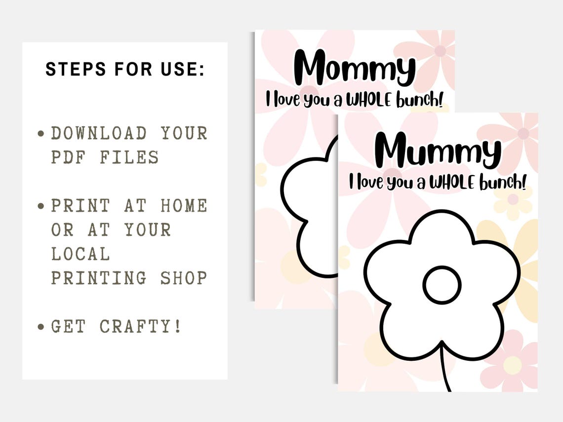 Mothers Day Craft Preschool . Mothers Day Cut and Paste Activity - Etsy