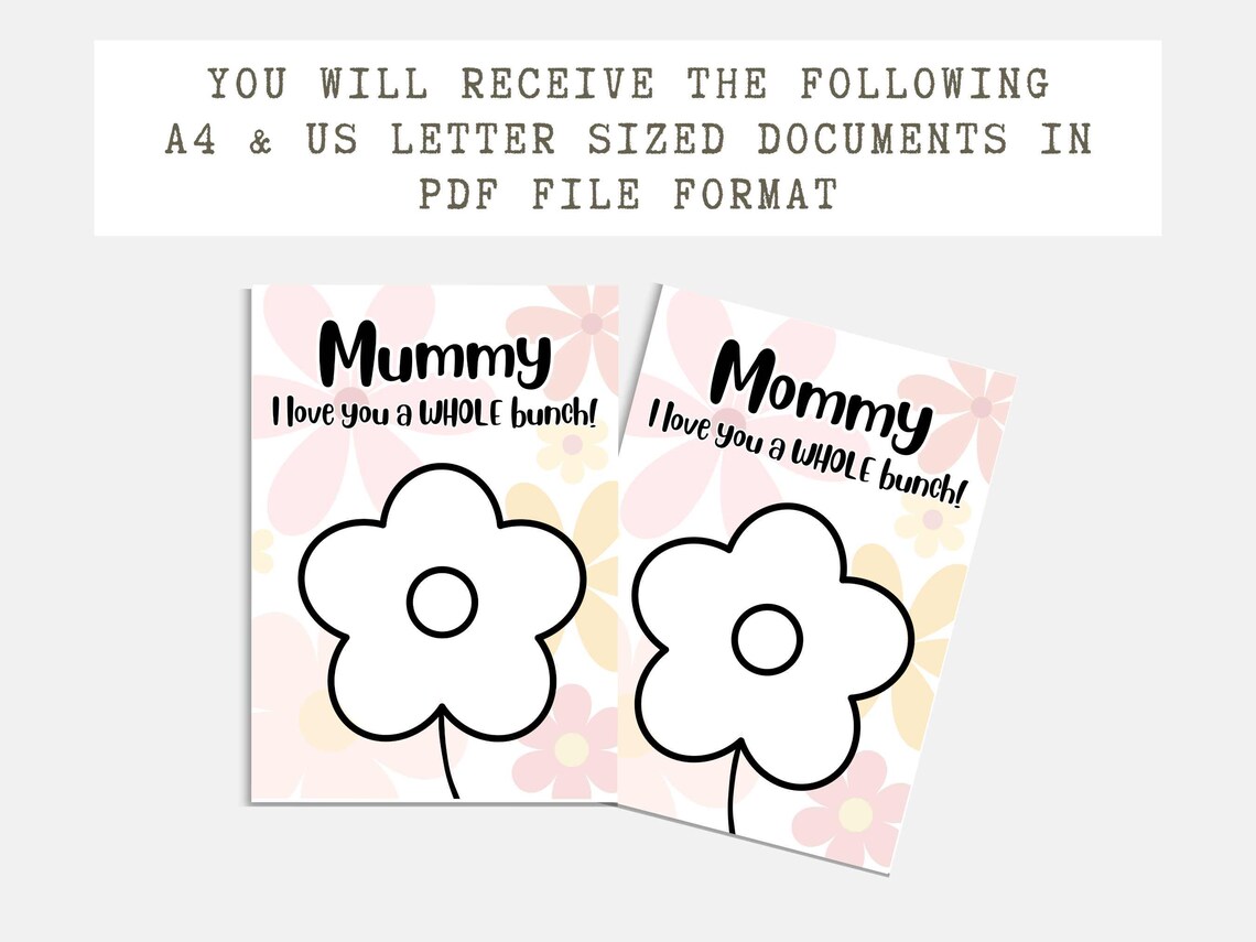 Mothers Day Craft Preschool . Mothers Day Cut and Paste Activity - Etsy