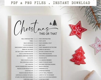 Christmas This or That, Christmas Would You Rather Game, Holiday Party ...