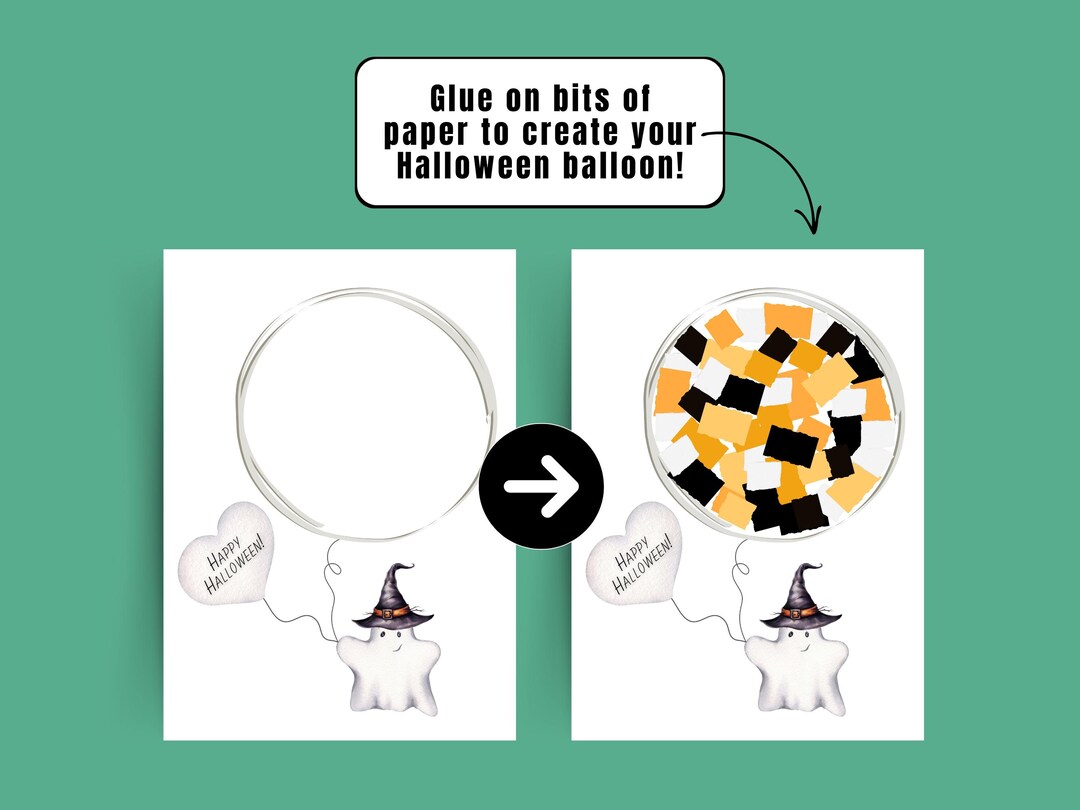 Halloween Shredded Paper Craft . Halloween Kids Activities - Etsy