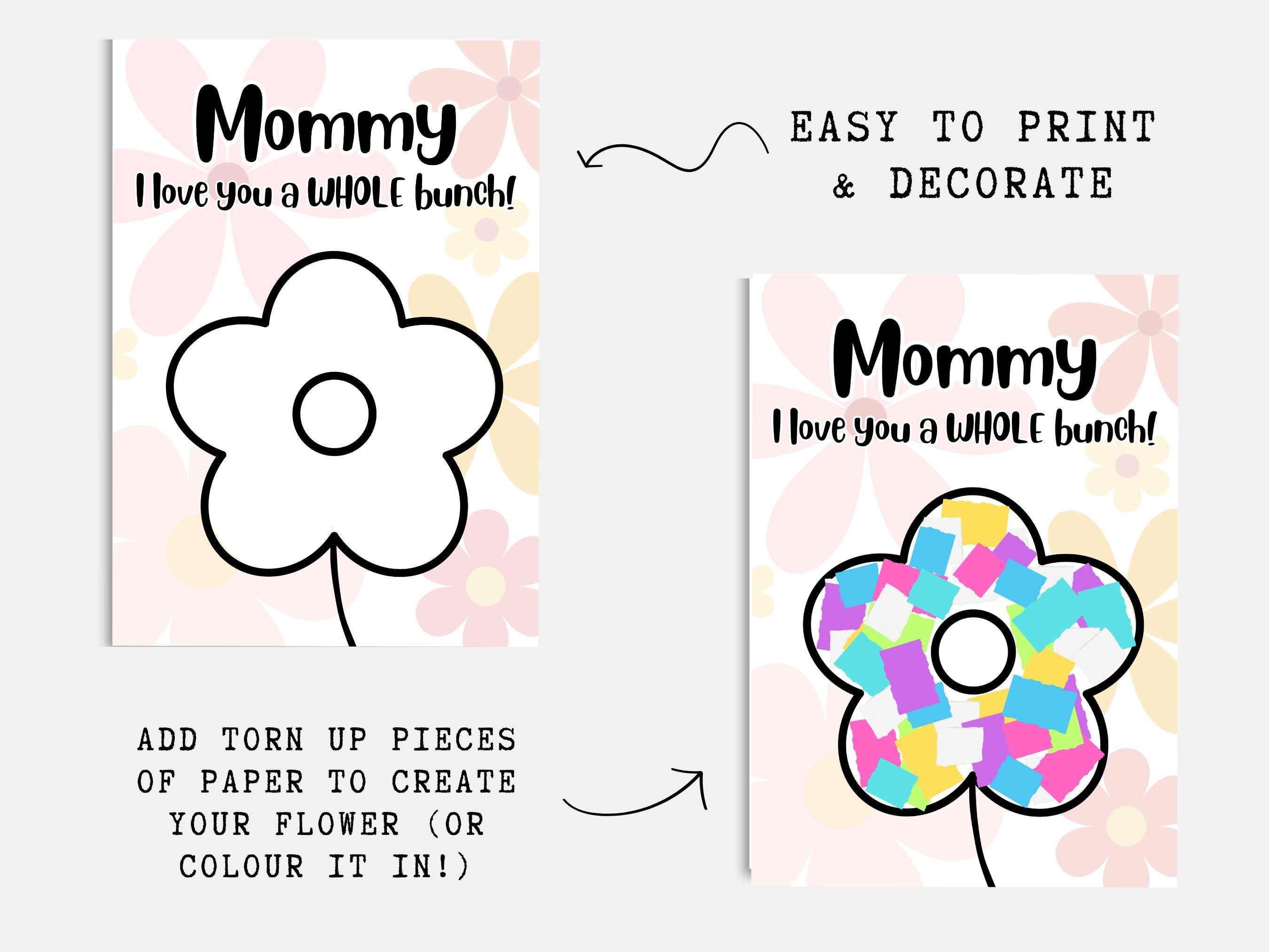 Mothers Day Craft Preschool . Mothers Day Cut and Paste Activity - Etsy