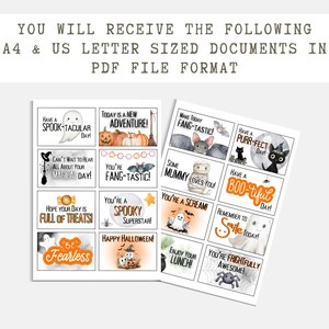 Halloween Lunchbox Notes . Spooky Lunch Box Notes - Etsy Australia