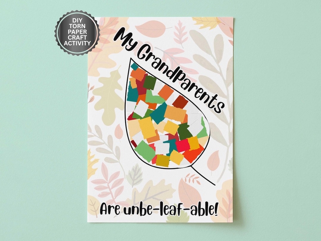 Grandparents Day Craft Activity, Grandparents Day Card, School Activity ...