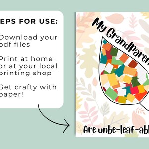 Grandparents Day Craft Activity, Grandparents Day Card, School Activity ...