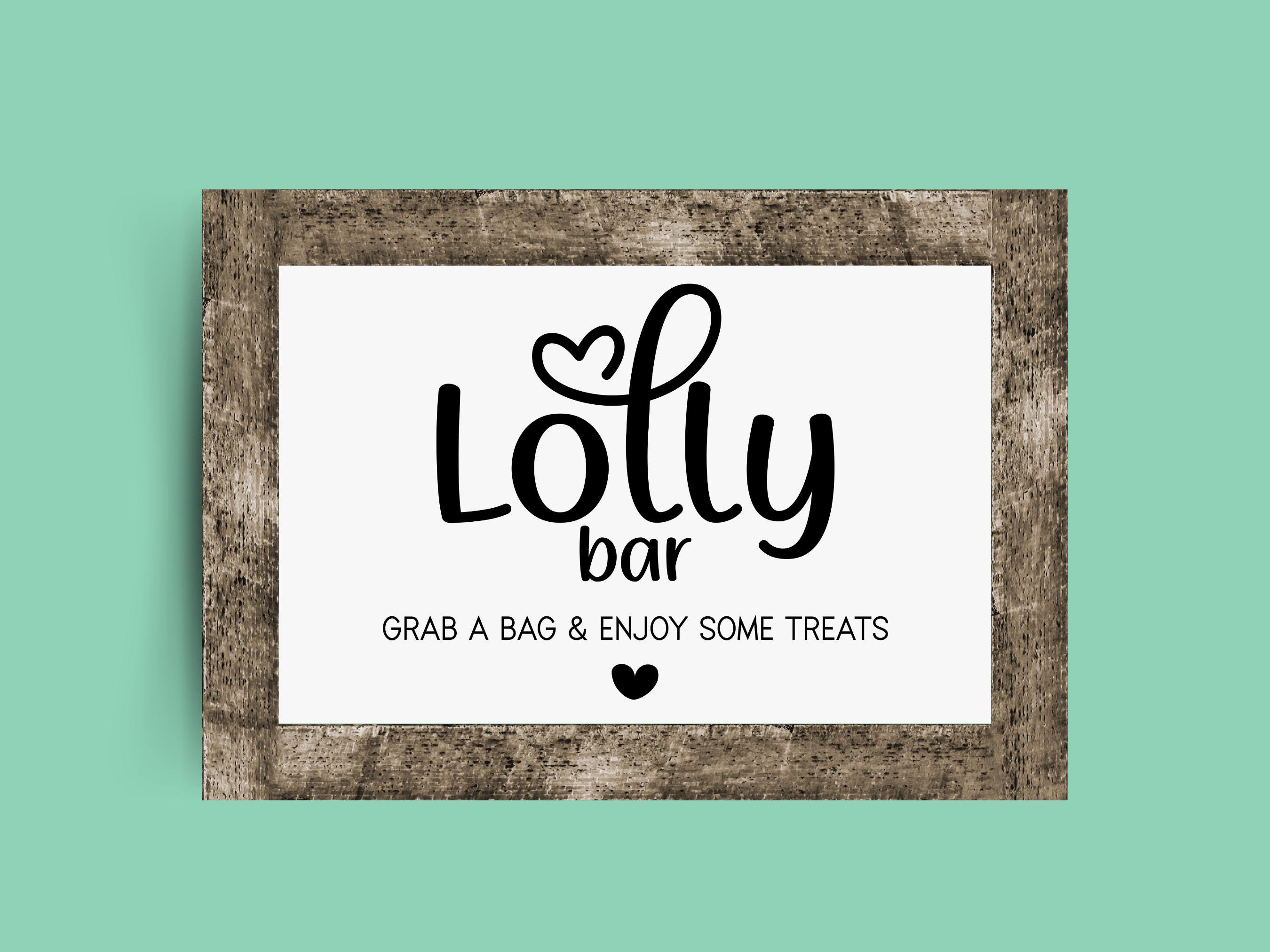 Lolly Bar Sign . Minimalist Printables - Etsy Australia