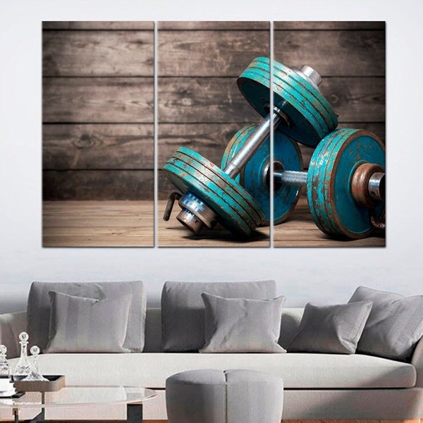 Dumbbell Workout Poster - Etsy