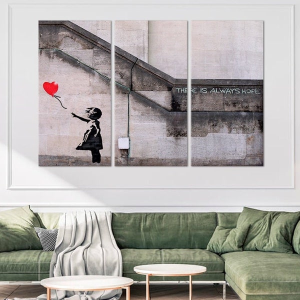 Banksy Girl Balloon Poster - Etsy