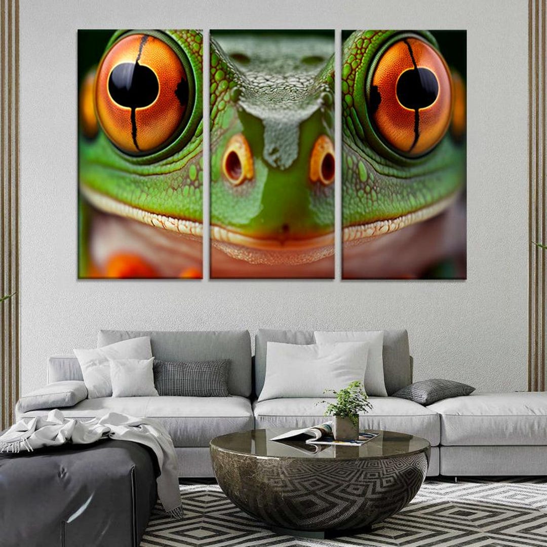 Frog Wall Art, Colorful Red-eyed Tree Frog Wall Decor, Animal and ...