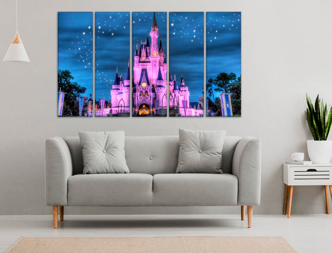 Large Wall Art Princess Castle Night Light Wall Decor Cartoon Movie ...