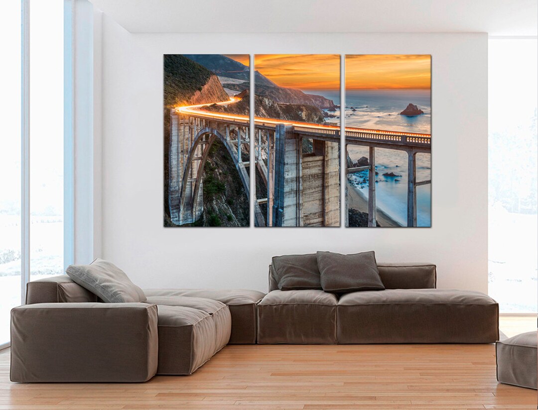Bixby Creek Bridge in Big Sur Canvas Print Bixby Bridge Large Wall Art ...