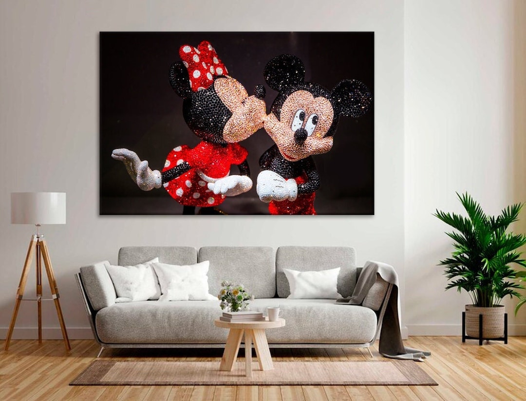 Minnie Mouse Wall Art Mickey Mouse Home Decor Cartoon Movie Design ...