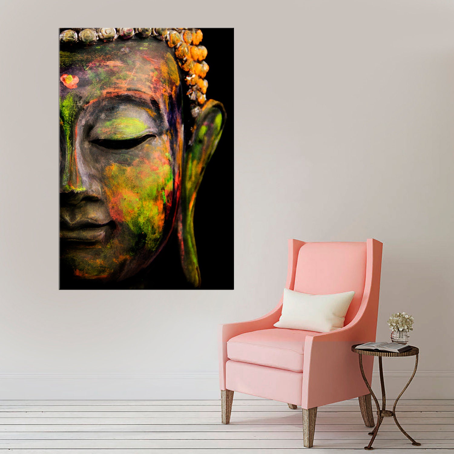 Buddha Spiritual Wall Art Zen Canvas Painting Meditation - Etsy
