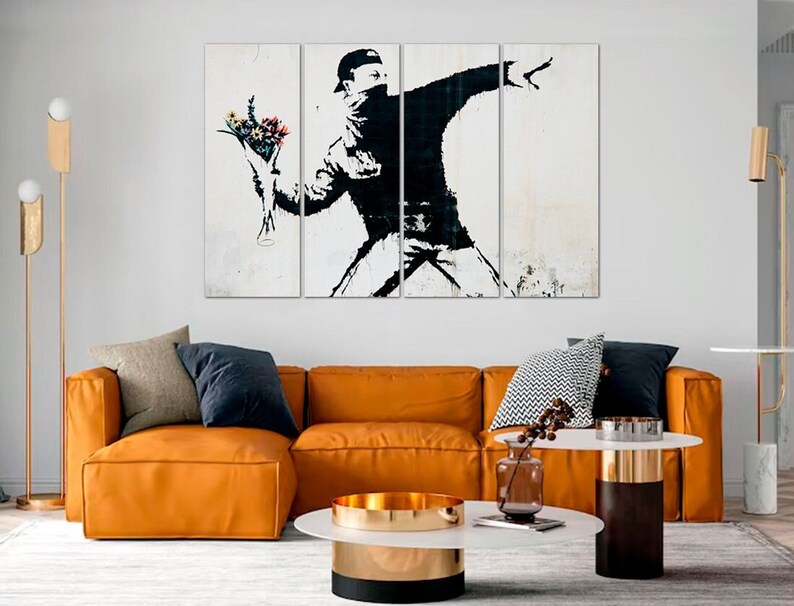 Flower Thrower Poster Banksy Flower Bomber Graffiti Wall Art - Etsy