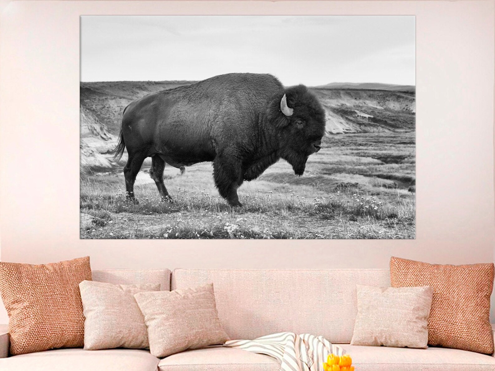 American Bison Large Canvas Prints Office Decor 5 Panels Wall - Etsy