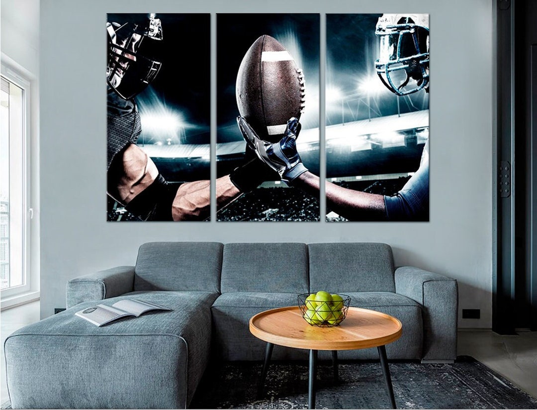 American Football Wall Art Football Players Sport Game Wall Decor Gift ...