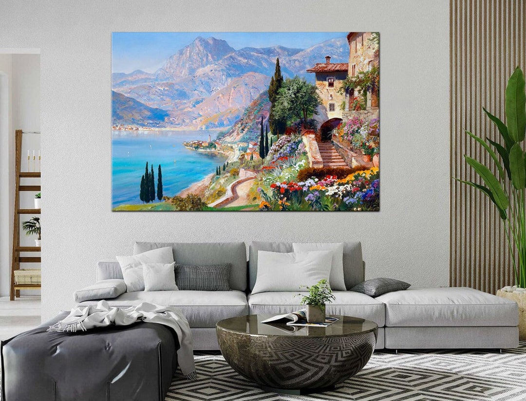 Italy Wall Art | Lake Como Italian Riviera Colorful Houses | Cityscape ...