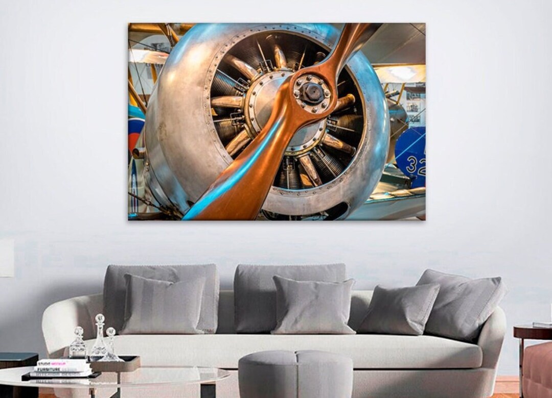 Aviation Print Airplane Propeller Wall Art Turbine Aviation Engine ...