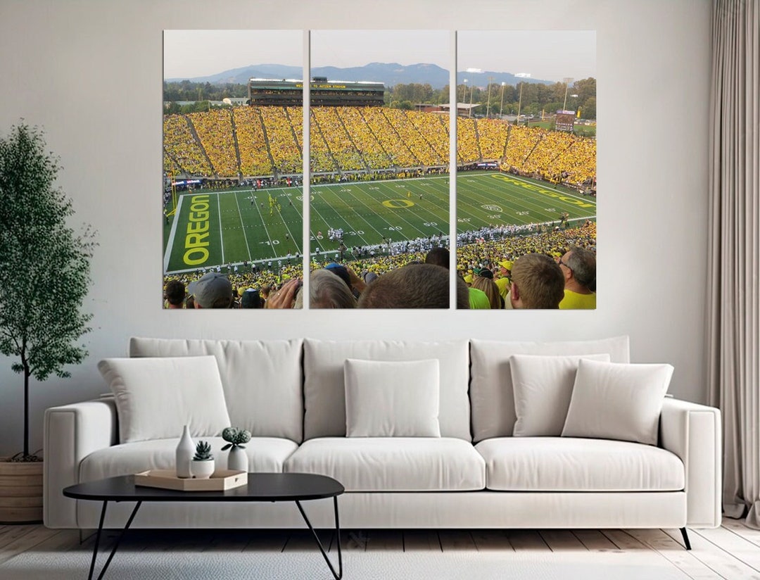 Autzen Stadium Canvas Print Design, Oregon Football Wall Art, College ...