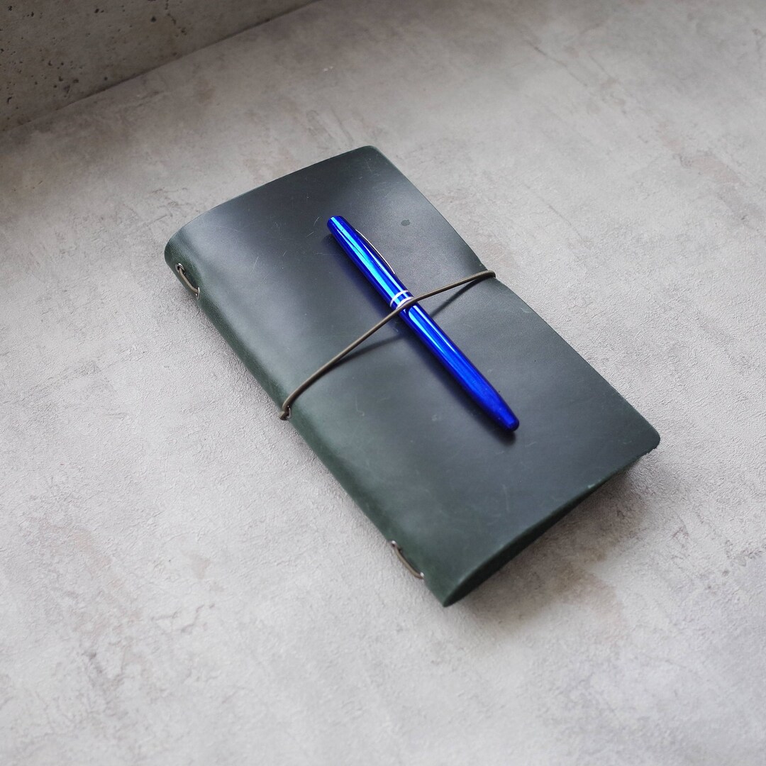 Leather Travelers Notebook Cover With Organizer Wallet Insert - Etsy