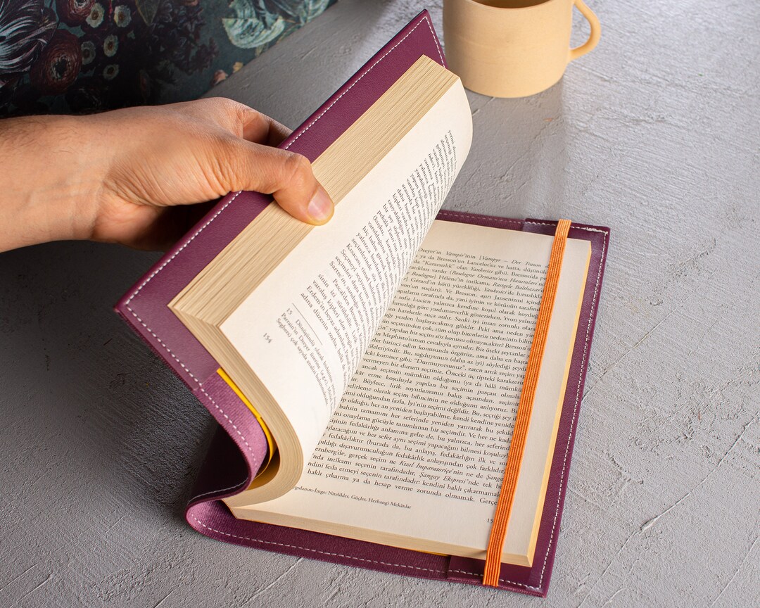 Vegan Leather Book Protector Book Cover for Paperback Gift - Etsy