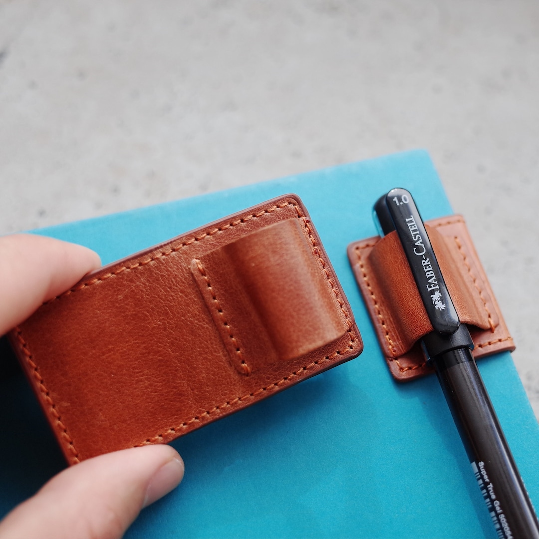 Magnetic Leather Pen Clip for Books & Notebooks - Etsy