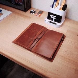 Leather Travelers Notebook Cover With Wallet Insert - Regular Standard ...
