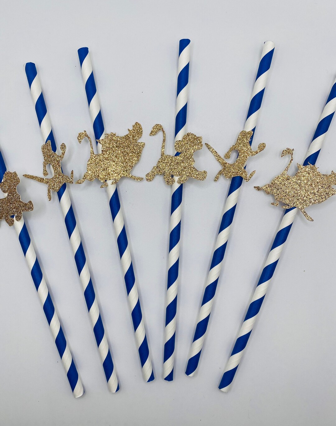 Lion King Birthday Party Straws, Glitter Lion Decorations (set of 12 ...