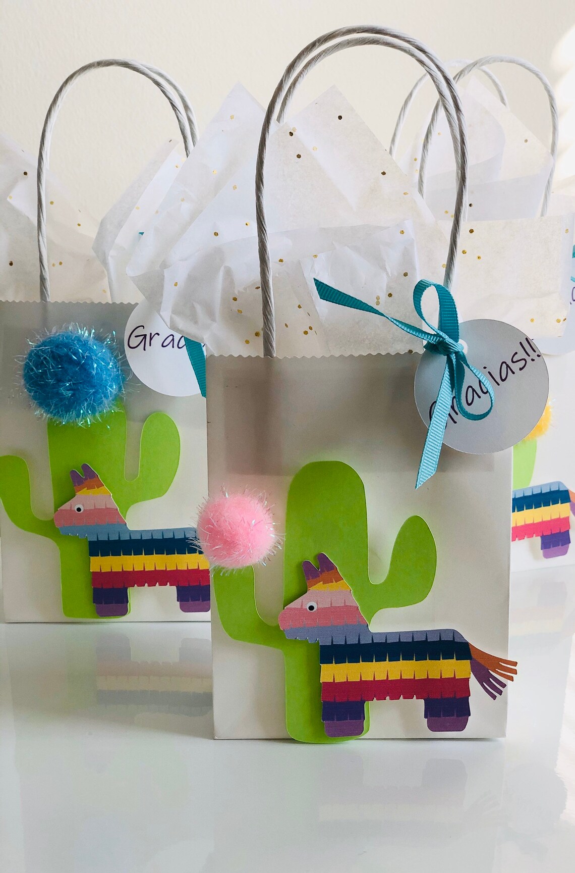 Six Fiesta Party Bags Fiesta Party Favors Fiesta Party Bags | Etsy