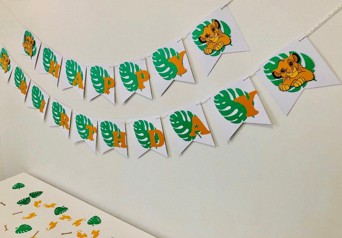 Lion King Birthday Banner Simba Banner Lion King Banner - Etsy