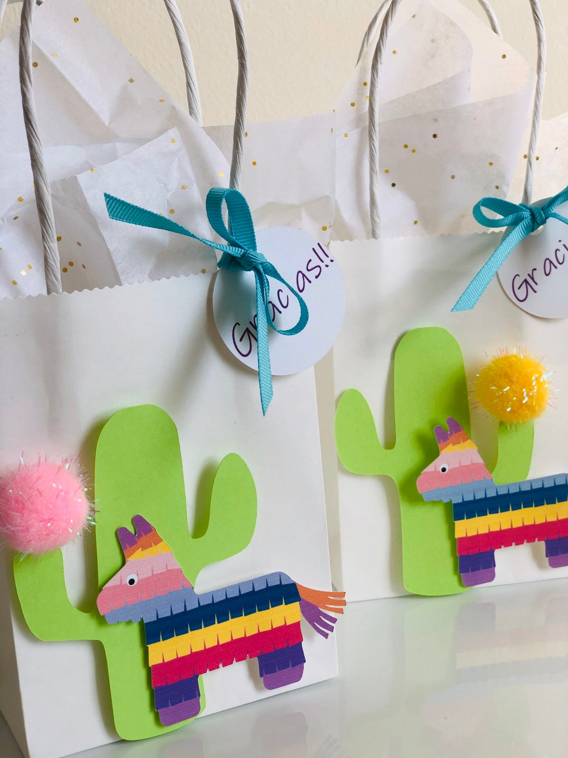 Six Fiesta Party Bags Fiesta Party Favors Fiesta Party Bags | Etsy