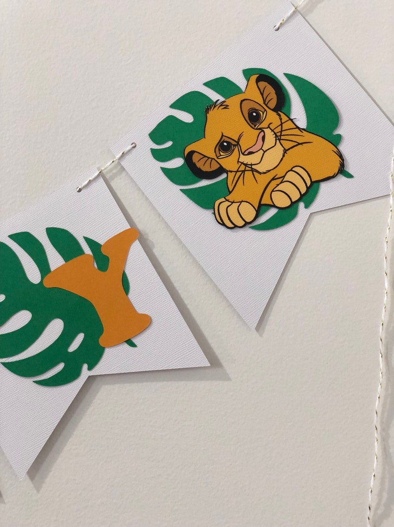Lion King Birthday Banner Simba Banner Lion King Banner - Etsy