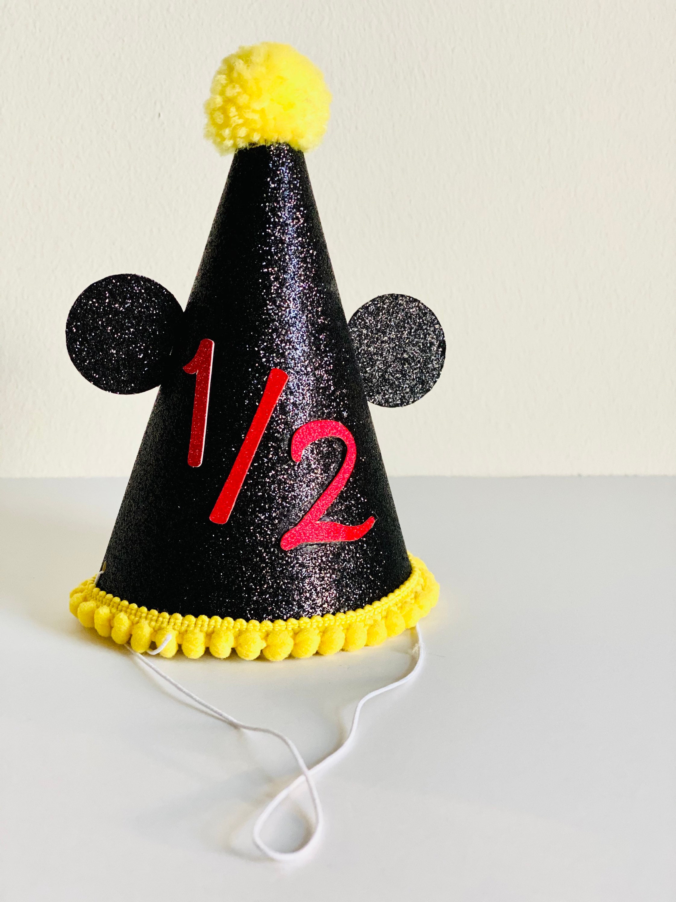 Half Birthday Mickey Mouse Mickey Mouse Birthday Hat Mickey - Etsy