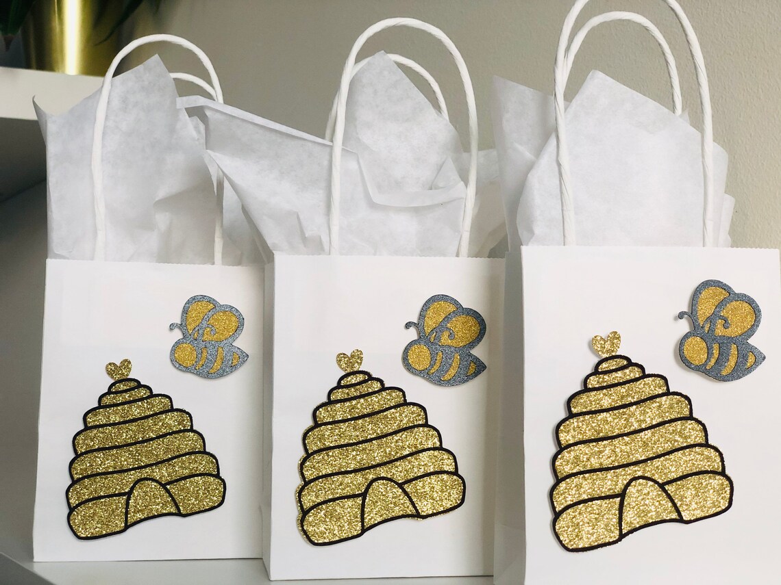 6 Bee Theme Party Bags Bee Theme Party Favor Bags Bee Theme - Etsy
