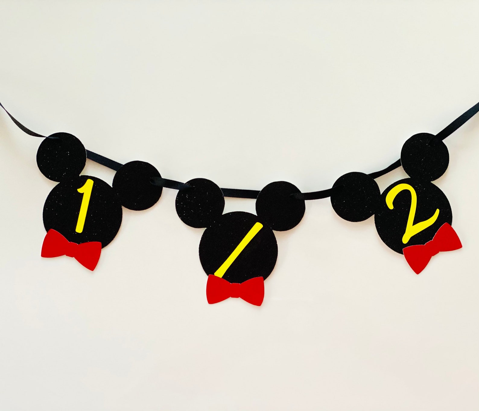 Mickey Mouse Half Birthday Mickey Mouse Birthday Banner - Etsy