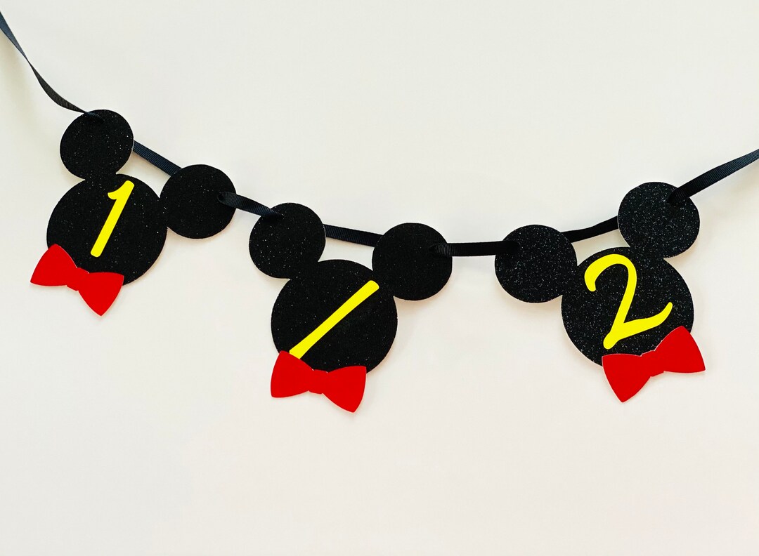 Mickey Mouse Half Birthday, Mickey Mouse Birthday Banner, Mickey Half ...