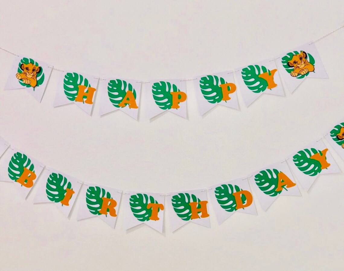 Lion King Birthday Banner Simba Banner Lion King Banner - Etsy