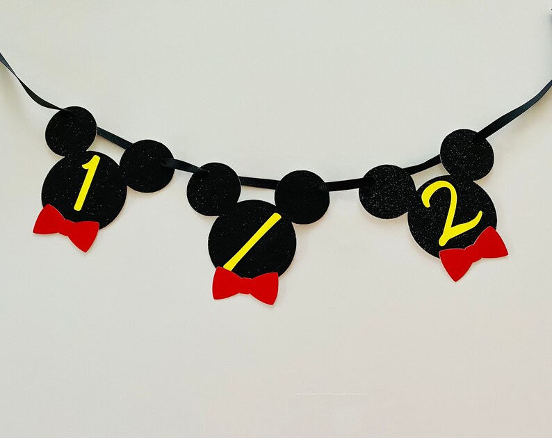 Mickey Mouse Half Birthday Mickey Mouse Birthday Banner - Etsy