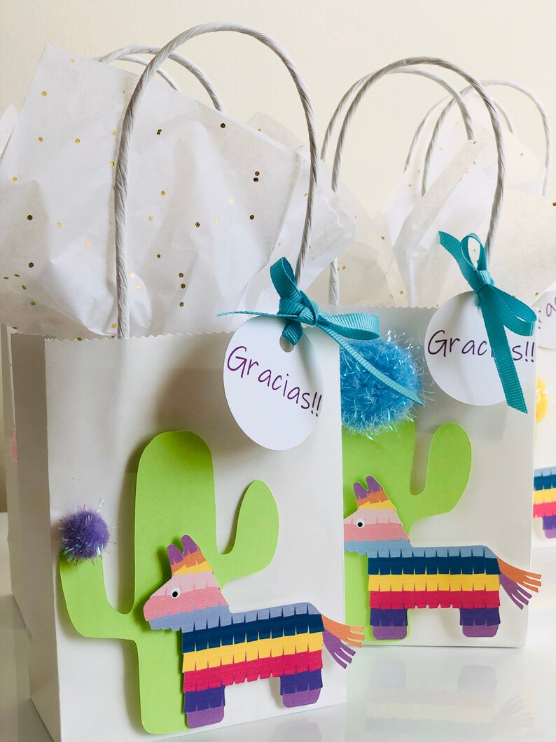 Six Fiesta Party Bags Fiesta Party Favors Fiesta Party Bags | Etsy