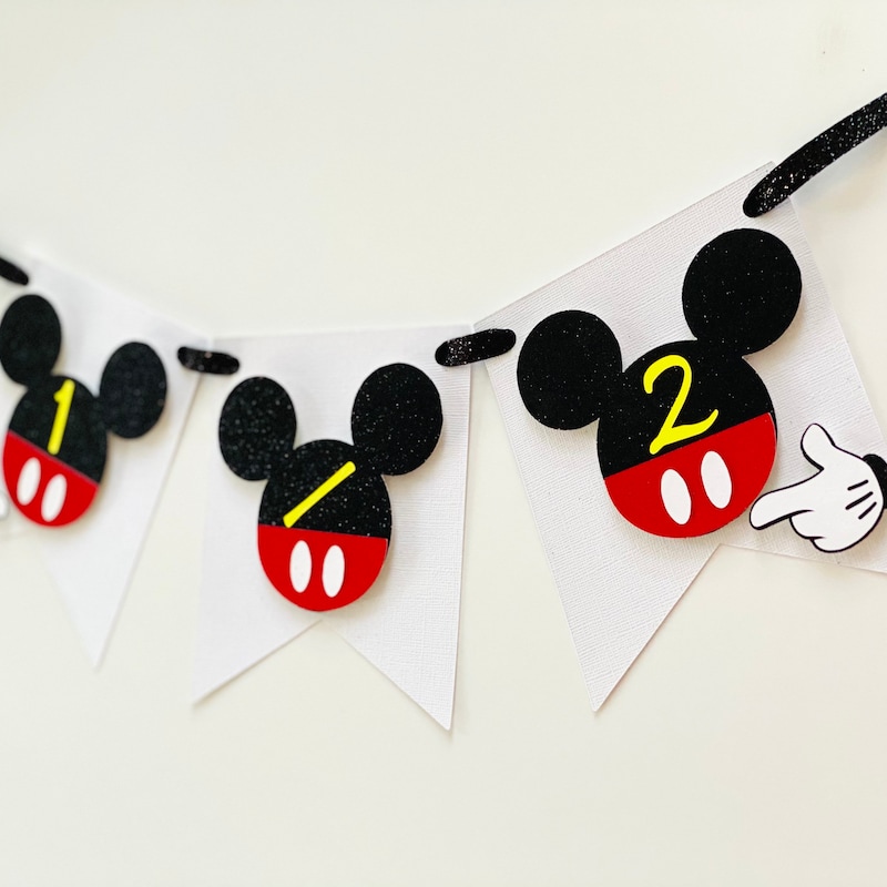 Mickey Mouse Birthday Banner - Etsy