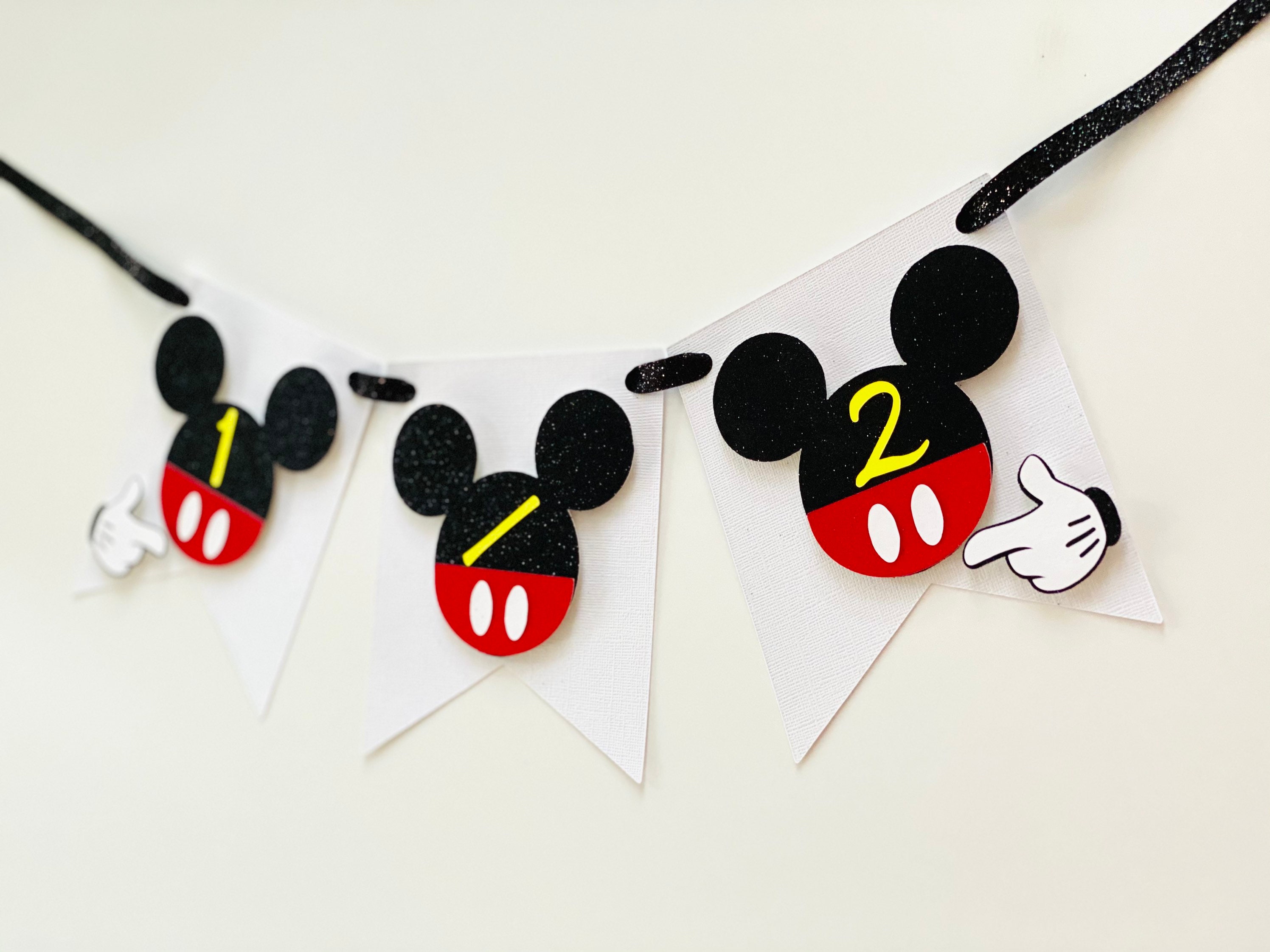 Mickey Mouse Half Birthday Mickey Mouse Birthday Banner - Etsy