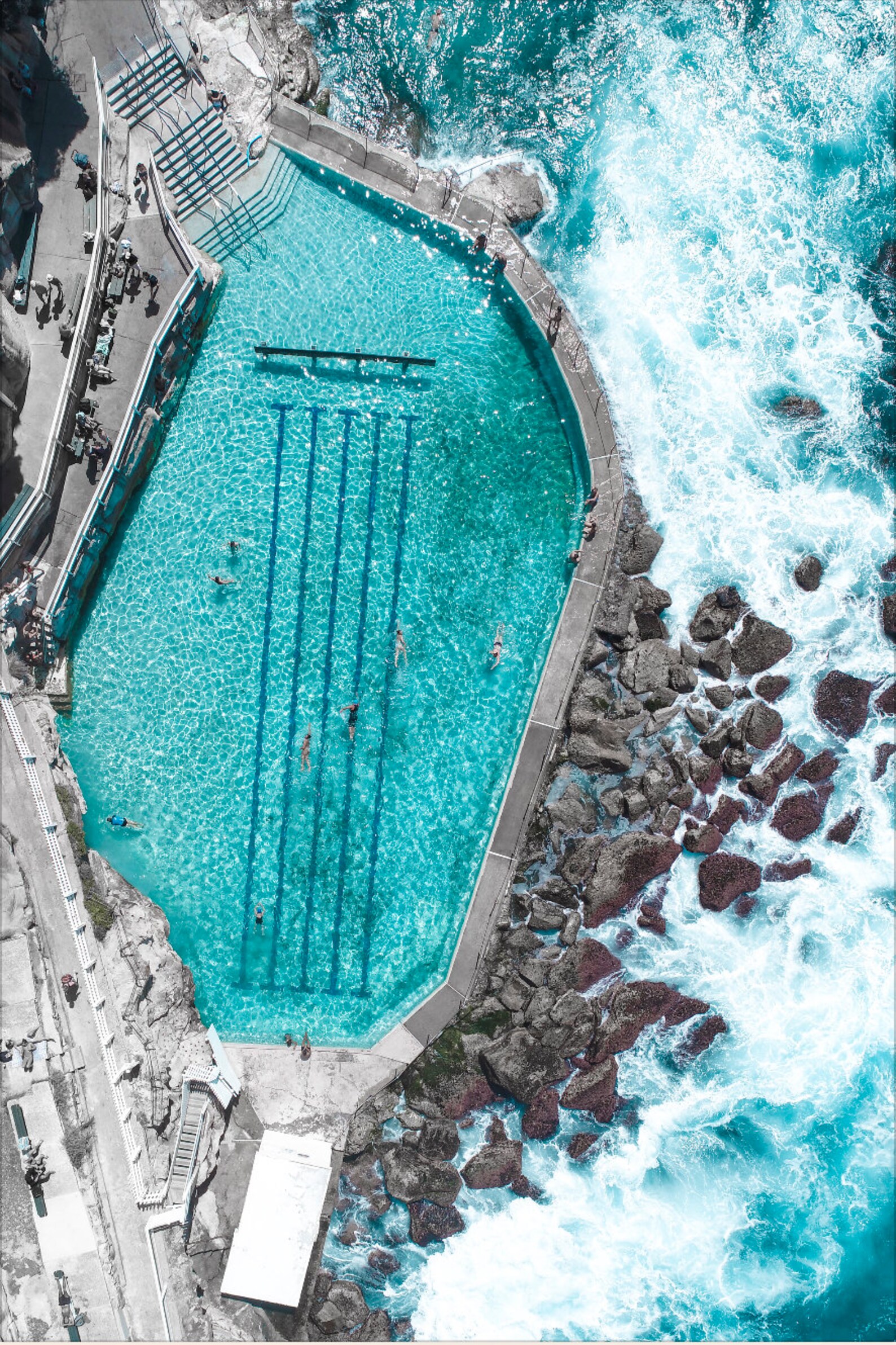 Bronte Pool, Bronte Beach, Bondi Beach, Ariel Interior Print ...