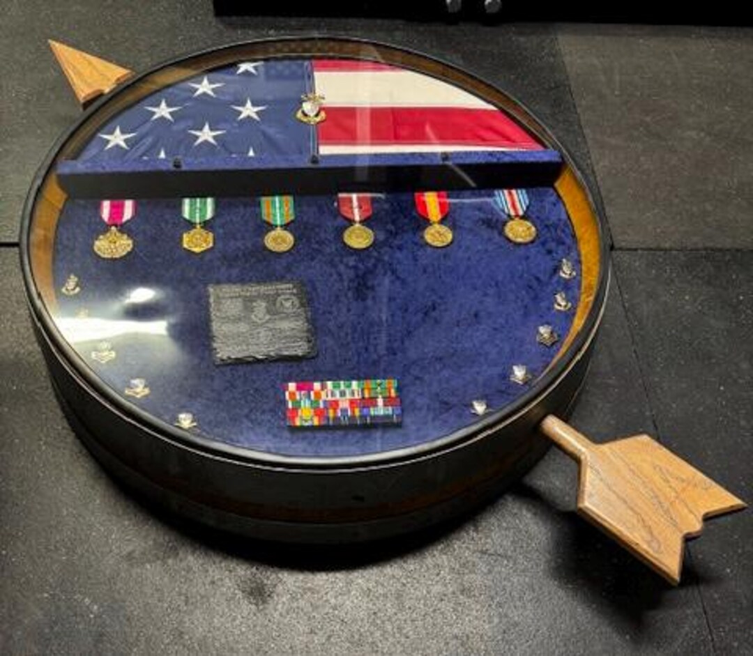 Custom Wine Barrel Military Shadow Box - Etsy