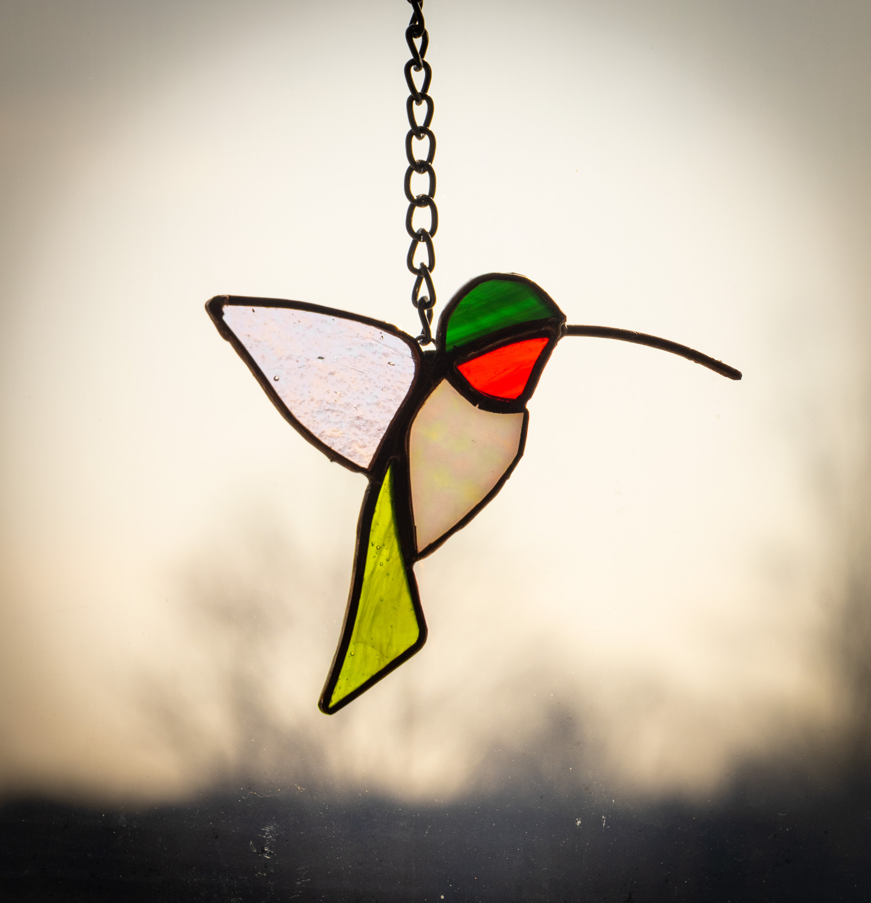 Stained Glass Ruby Throated Hummingbird - Etsy
