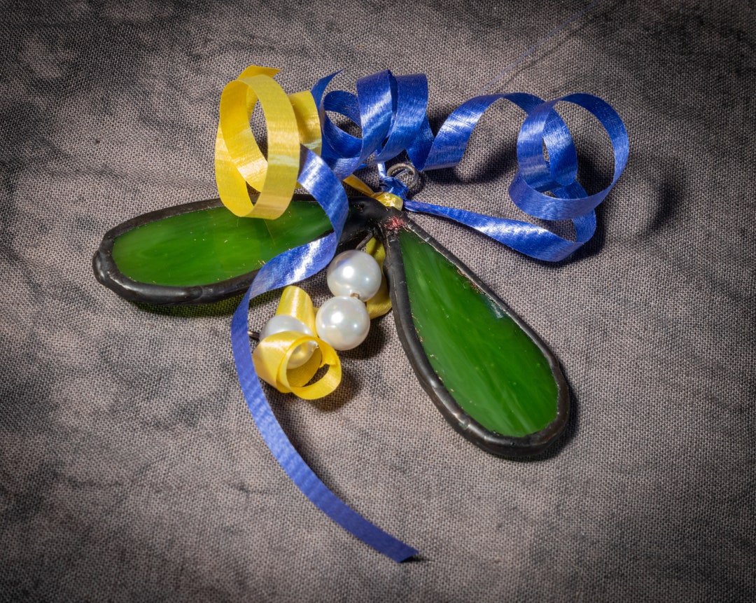 Stained Glass Mistletoe Tree/anytime Ornament! Tree Ornament, Mistletoe ...