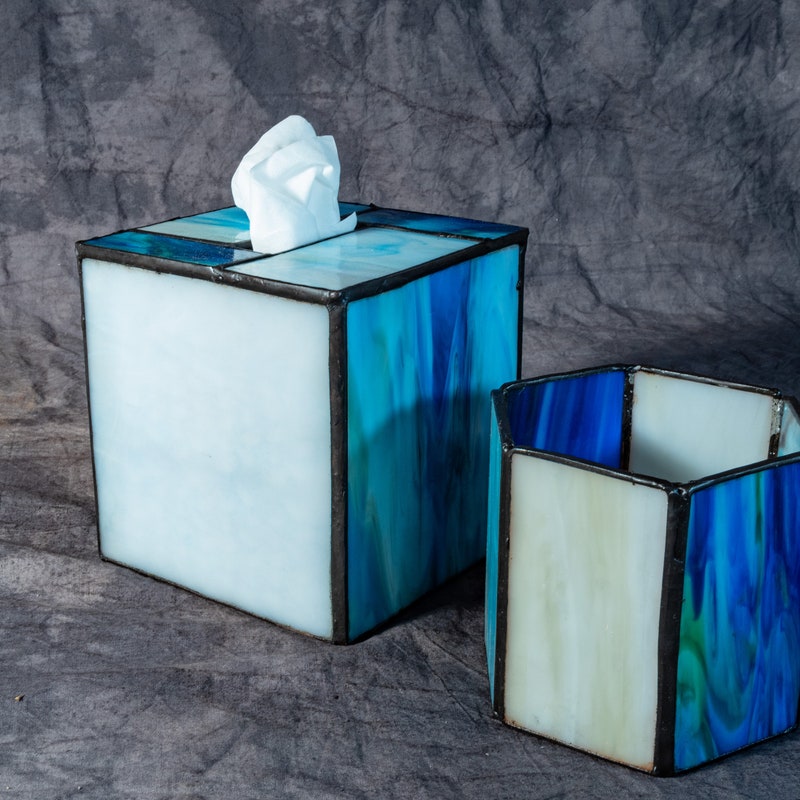 Stained Glass Tissue Box - Etsy