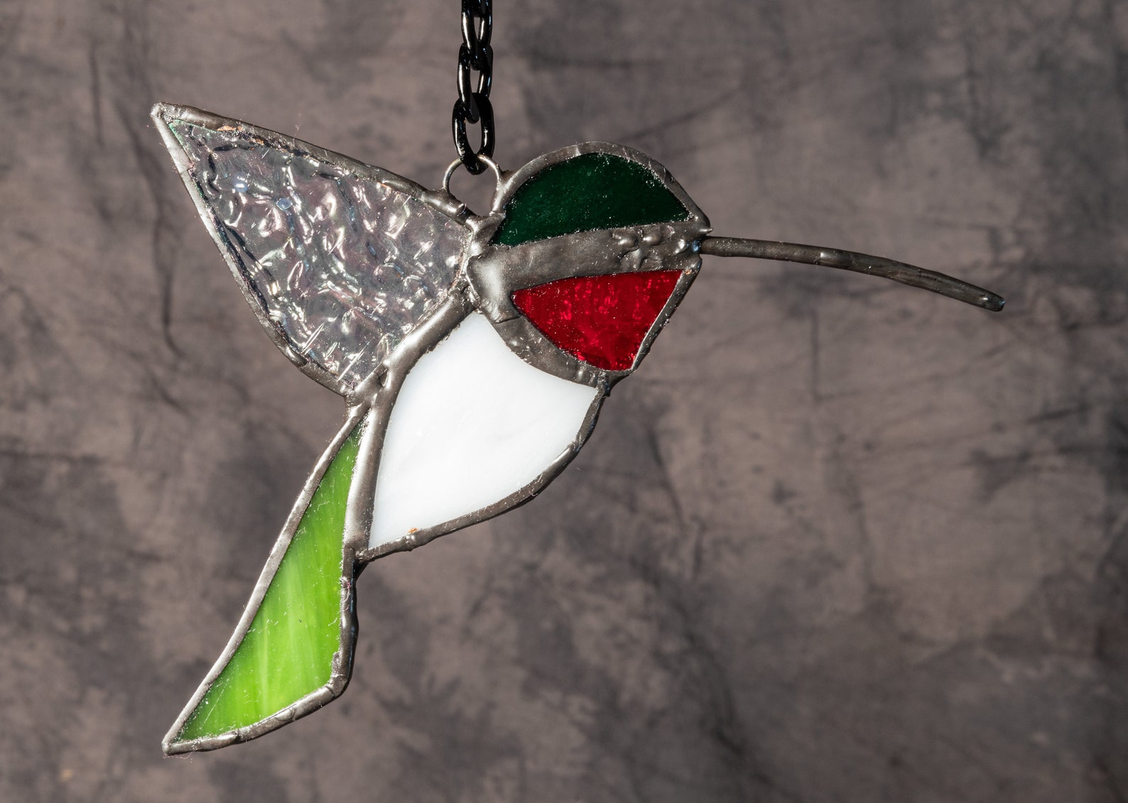 Stained Glass Ruby Throated Hummingbird - Etsy