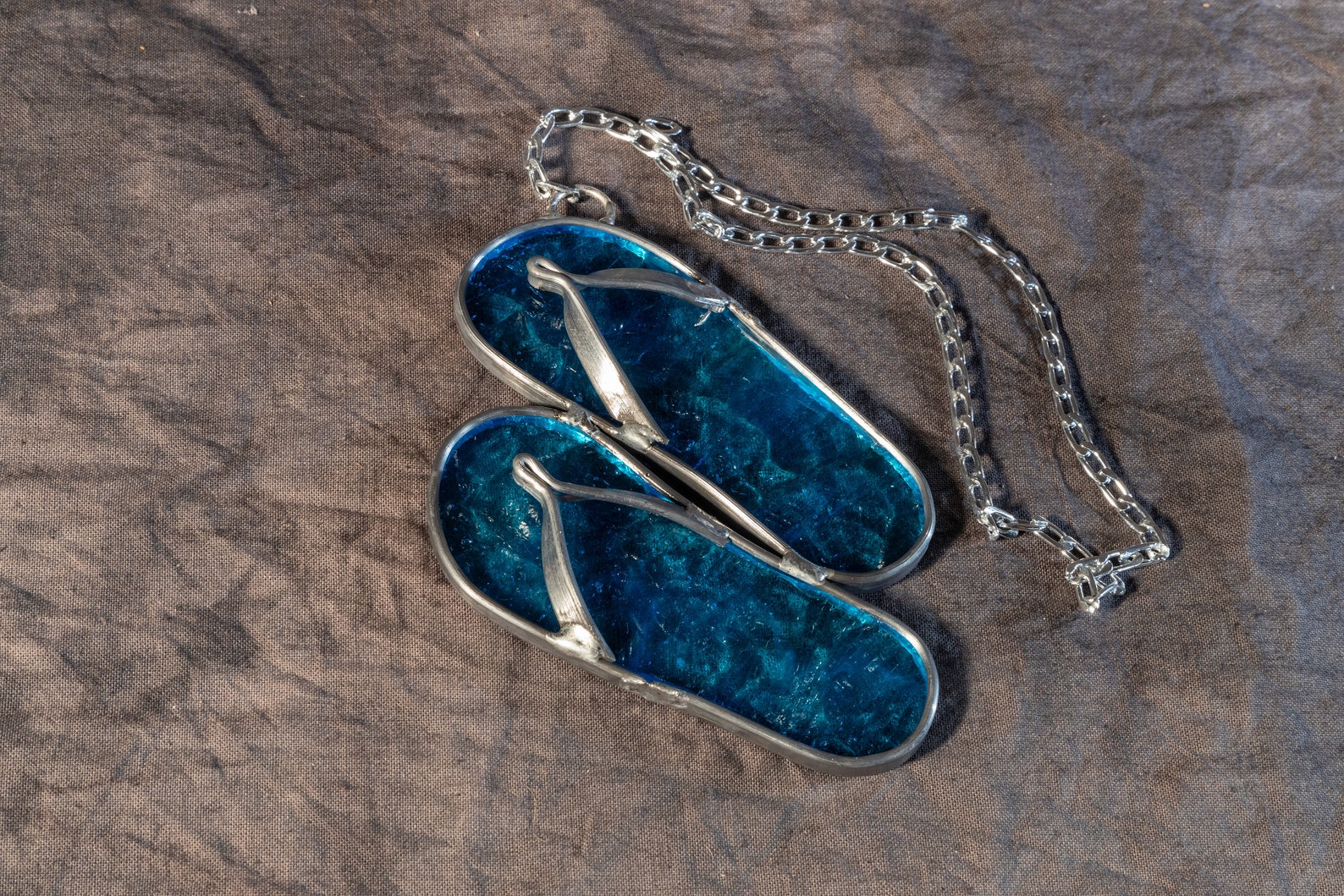 NEW! Stained Glass Flip Flop for Windows, Mirror, or Lamp/fan Pull. - Etsy