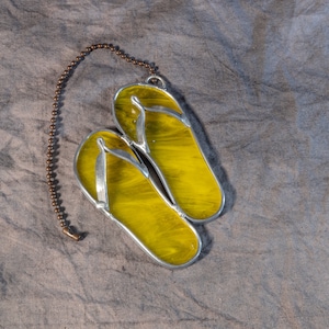 NEW! Stained Glass Flip Flop for Windows, Mirror, or Lamp/fan Pull. - Etsy