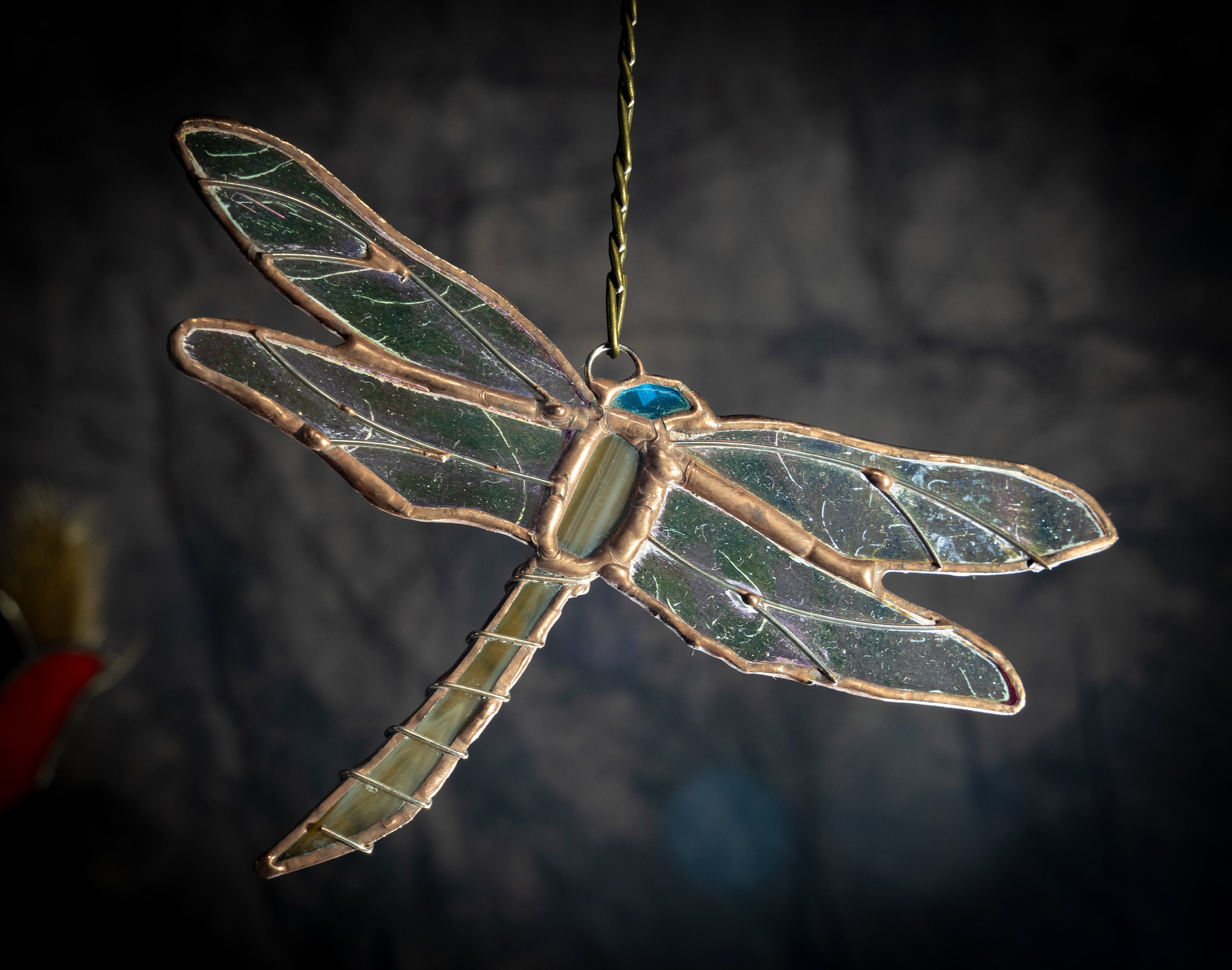 Stained Glass Dragonfly Suncatcher - Etsy